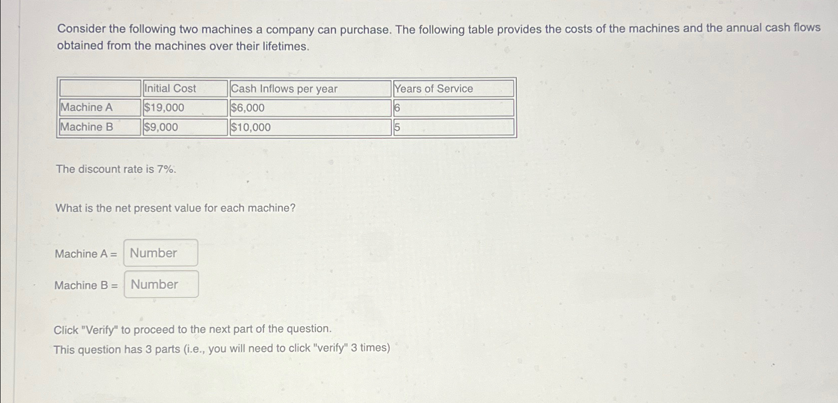 Solved Consider the following two machines a company can | Chegg.com