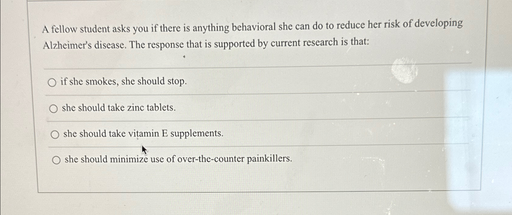 Solved A fellow student asks you if there is anything | Chegg.com