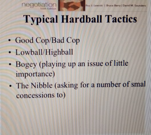 Roy Lewick Bruce Barry David M. Saunders negotiation | Chegg.com