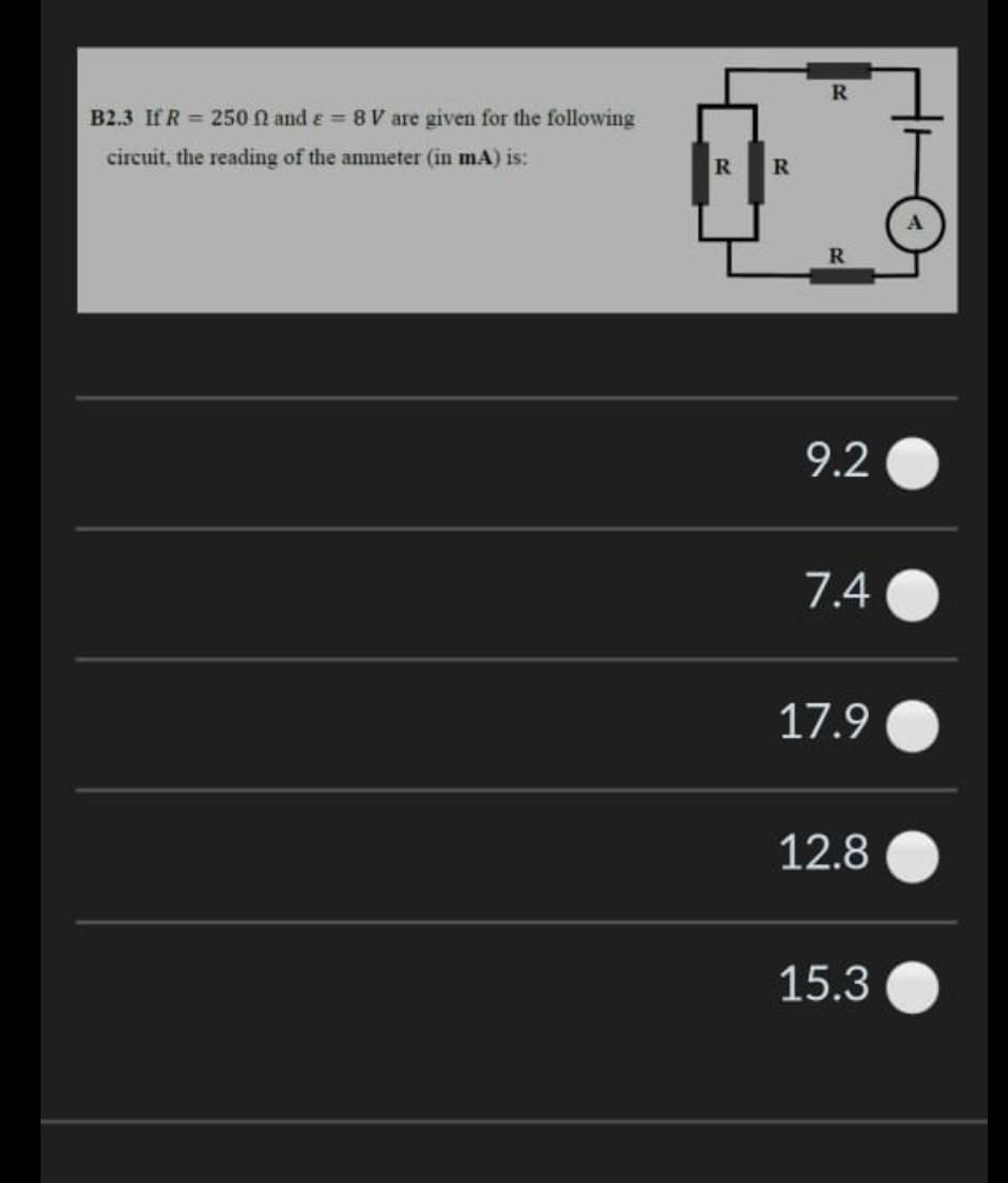 Solved R B2.3 IfR = 250 1 and E = 8 V are given for the | Chegg.com