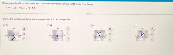 Solved A=(−2.9)B=(3,5)C=(−1.0) Choose the conect graph below | Chegg.com