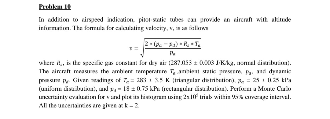 Solved Solve the following uncertainty analyses problems | Chegg.com