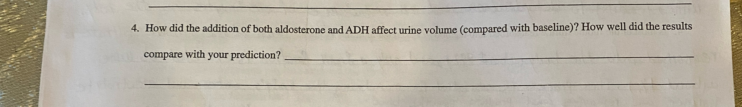 Solved How did the addition of both aldosterone and ADH | Chegg.com