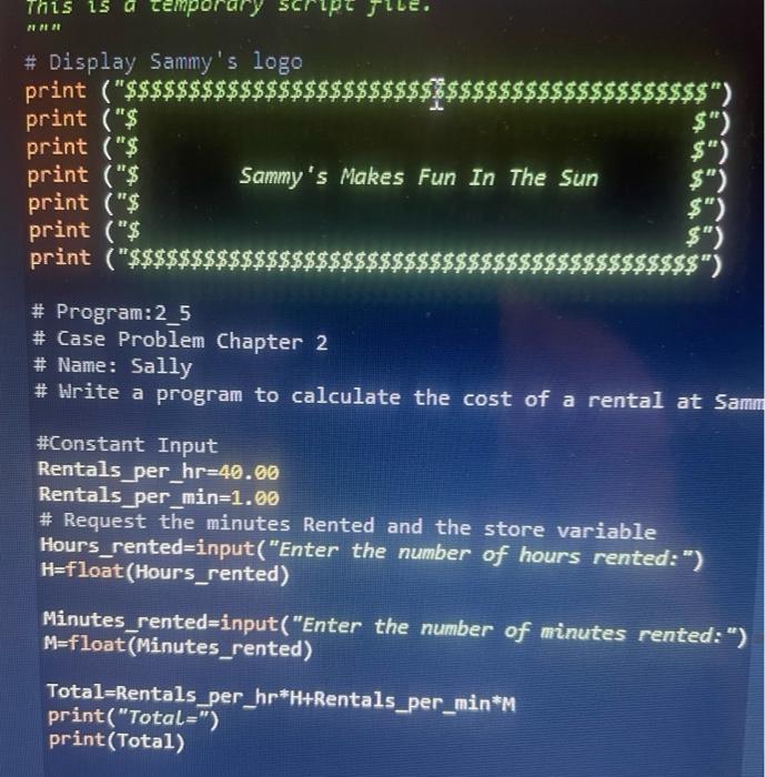 Solved Sammy's Seashore Supplies rents beach equipment such | Chegg.com