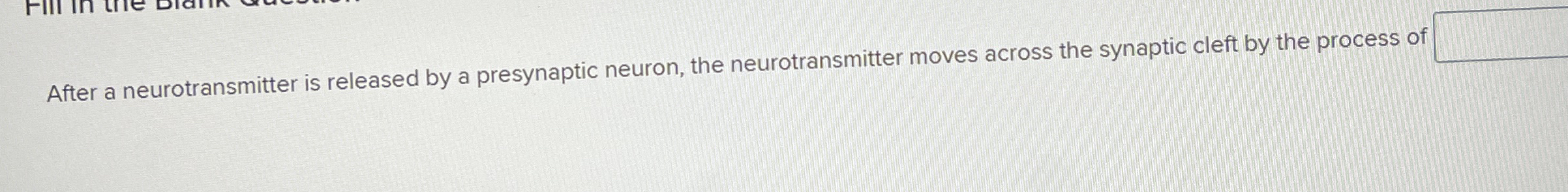 Solved After a neurotransmitter is released by a presynaptic | Chegg.com