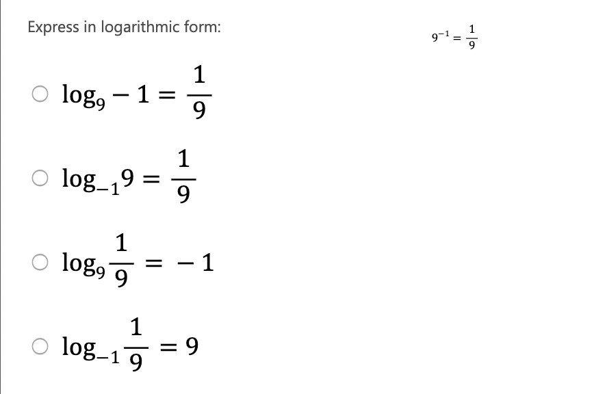 Solved TExpress in logarithmic | Chegg.com