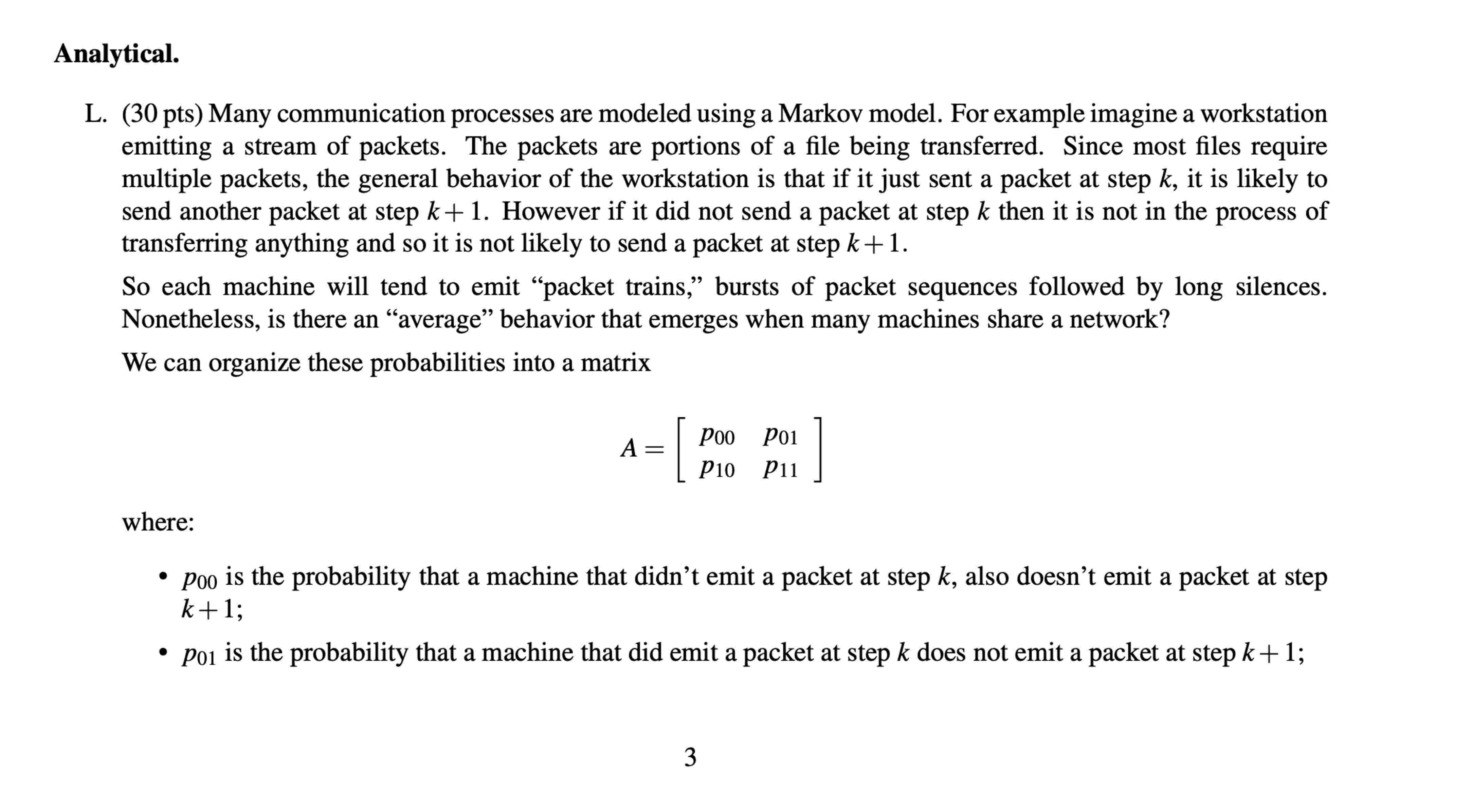 Solved Analytical.L. (30 ﻿pts) ﻿Many communication processes | Chegg.com