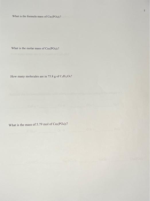 Solved What is the formula mass of Ca(PO4)2 ? What is the | Chegg.com