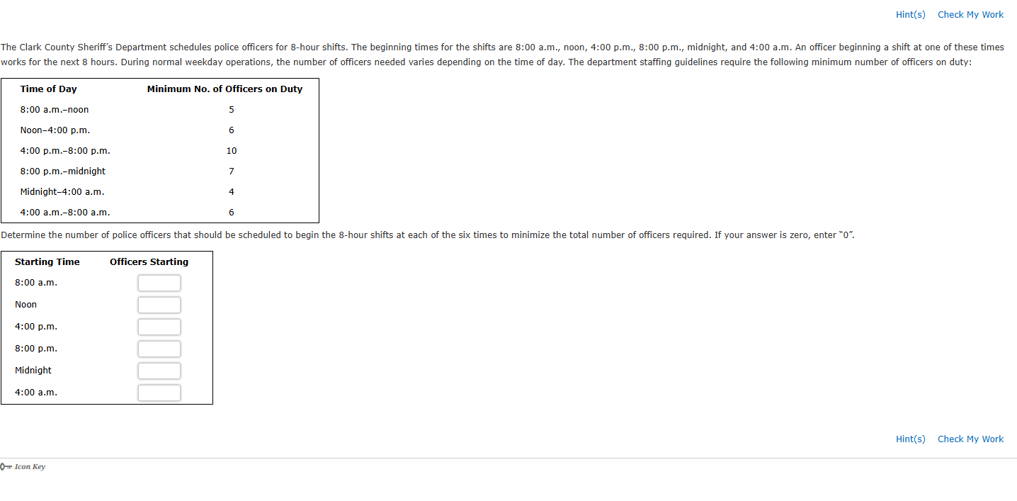 Hint(s)Check My Work\begin{tabular}{|lc|}\hline Time | Chegg.com