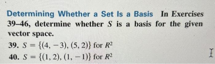 Solved Explaining Why a Set Is Not a Basis In Exercises | Chegg.com