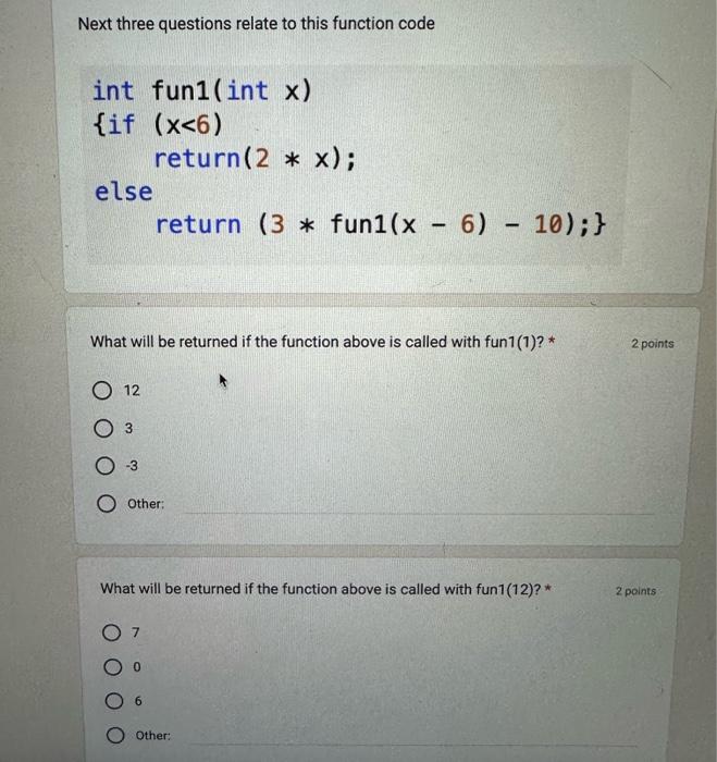 Solved What will be returned if the function above is called | Chegg.com