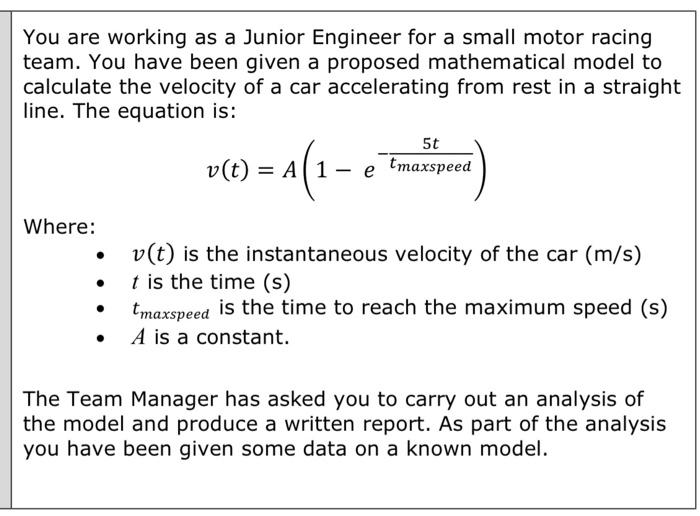 Solved You are working as a Junior Engineer for a small | Chegg.com