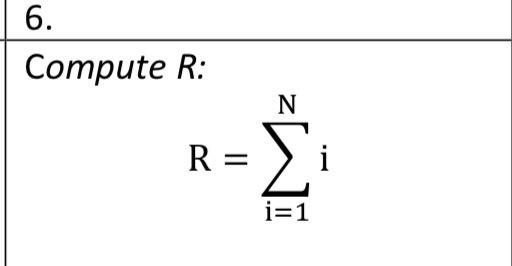 Solved Compute R: R=∑i=1Ni | Chegg.com