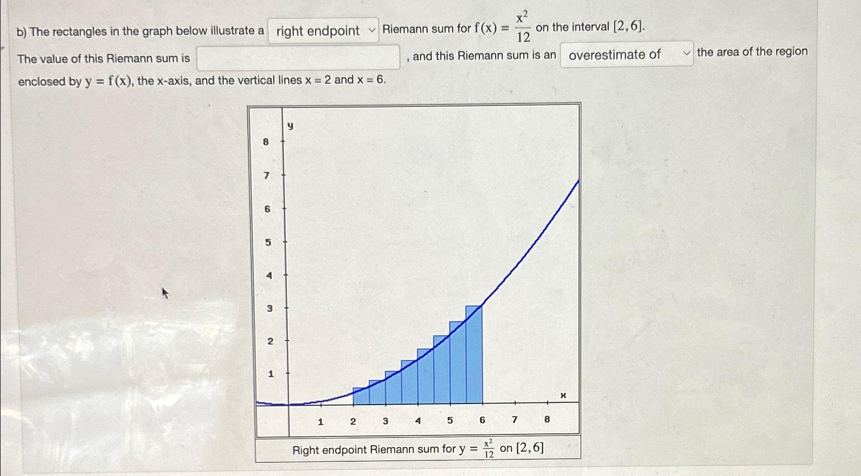 Solved b) ﻿The rectangles in the graph below illustrate a | Chegg.com
