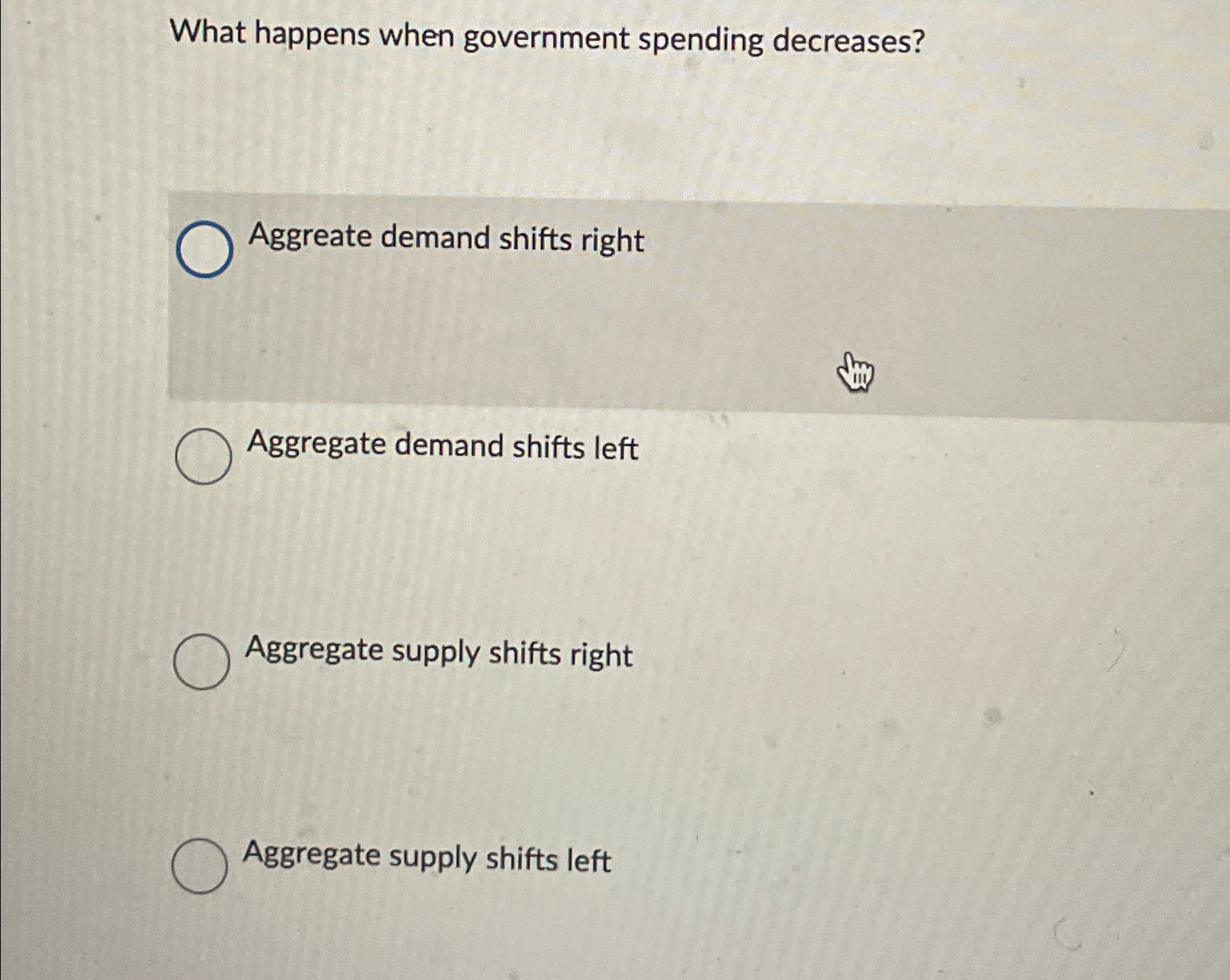 Solved What happens when government spending | Chegg.com