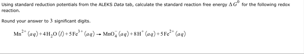 Solved Using standard reduction potentials from the ALEKS | Chegg.com