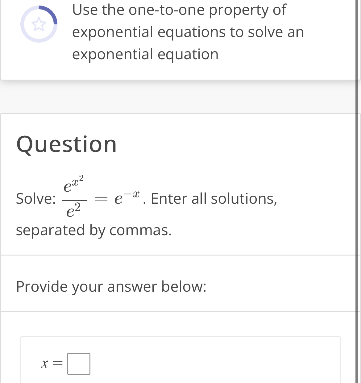 Solved Use the one-to-one property of exponential equations | Chegg.com