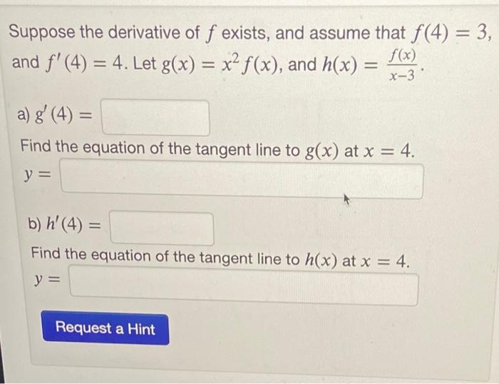 Solved Suppose the derivative of f exists, and assume that | Chegg.com