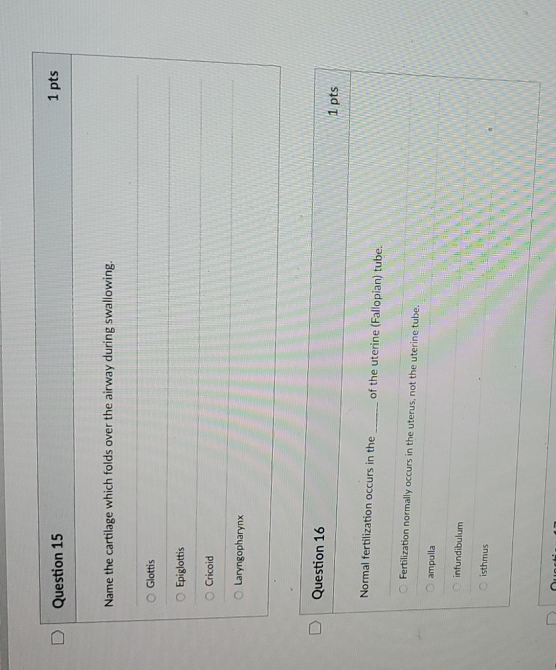 Solved Name the cartilage which folds over the airway during | Chegg.com