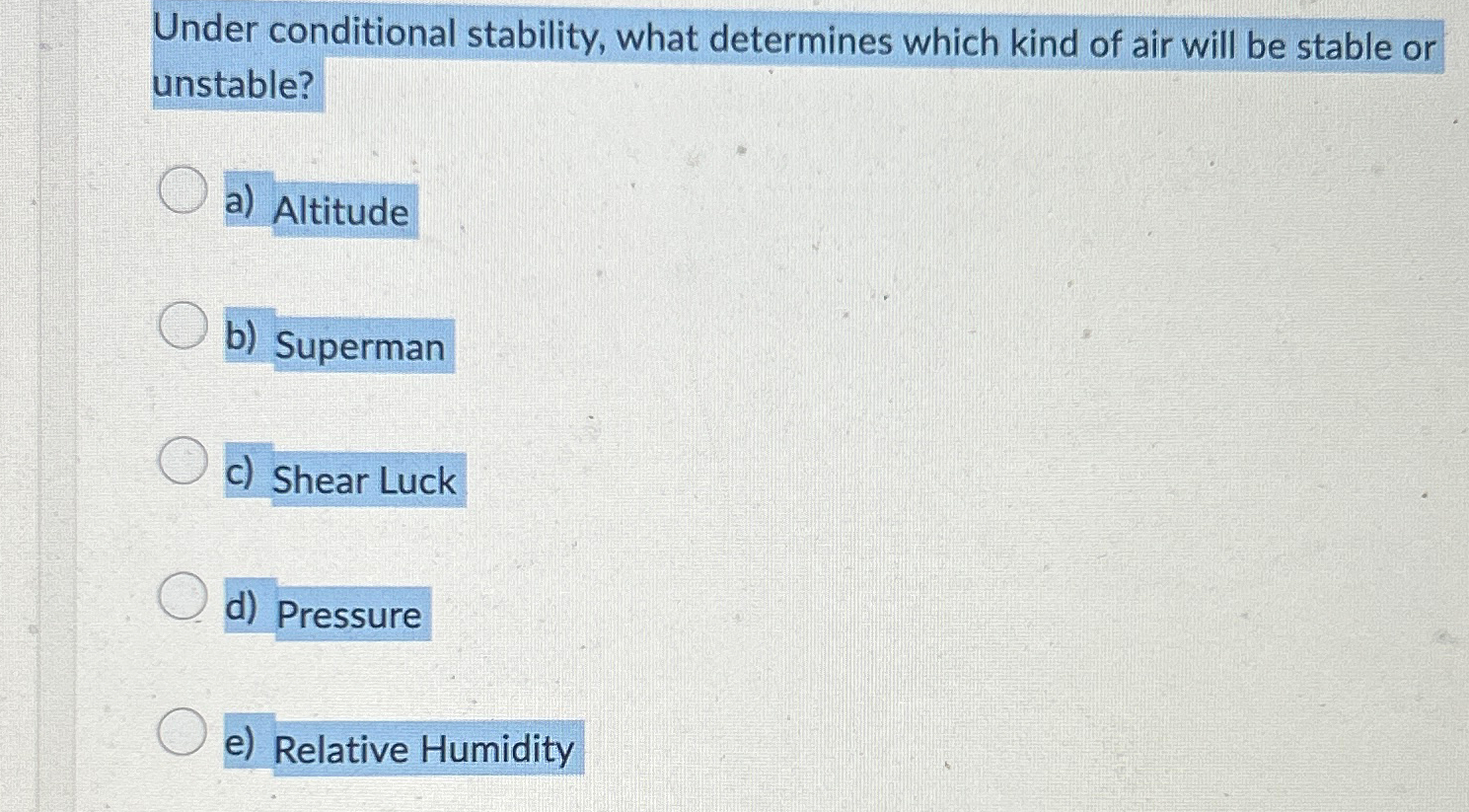 Solved Under conditional stability, what determines which | Chegg.com