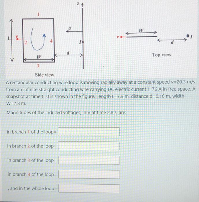 Solved Z 1 L 2 1 d Top view 3 Side view A rectangular | Chegg.com
