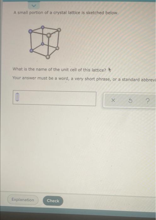Solved A small portion of a crystal lattice is sketched | Chegg.com