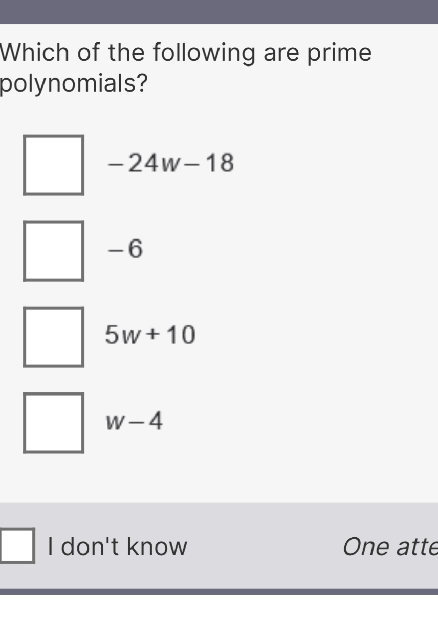 Solved Which of the following are prime | Chegg.com