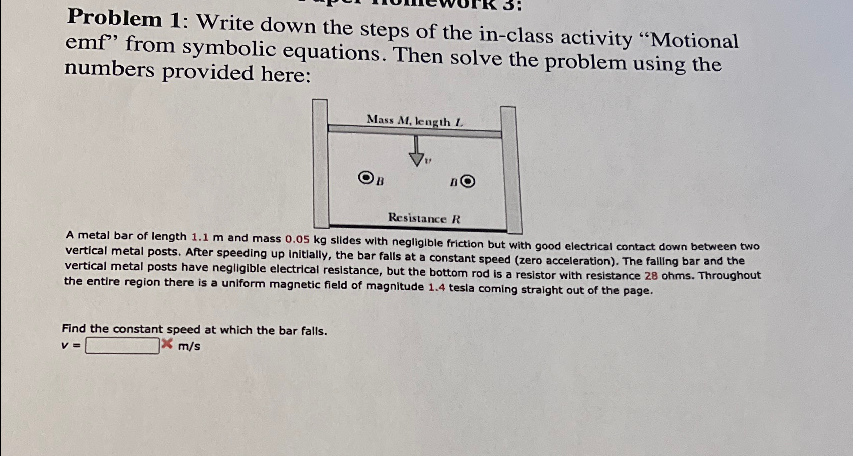 Solved Problem 1: Write down the steps of the in-class | Chegg.com