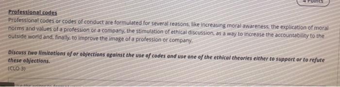 Solved Professional codes Professional codes or codes of | Chegg.com
