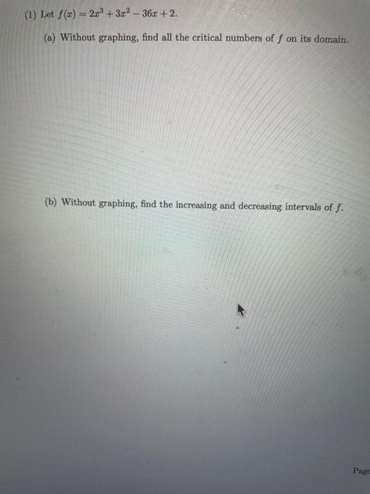 Solved (c) Without graphing, determine the locations | Chegg.com