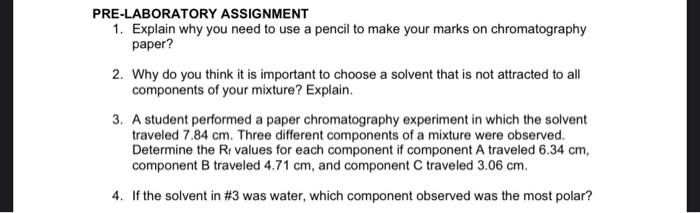 Solved PRE-LABORATORY ASSIGNMENT 1. Explain why you need to | Chegg.com