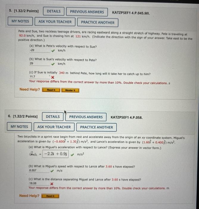 Solved 5. [1.32/2 points) DETAILS PREVIOUS ANSWERS KATZPSEF1 | Chegg.com Solved 5. [1.32/2 points) DETAILS PREVIOUS ANSWERS KATZPSEF1 | Chegg.com