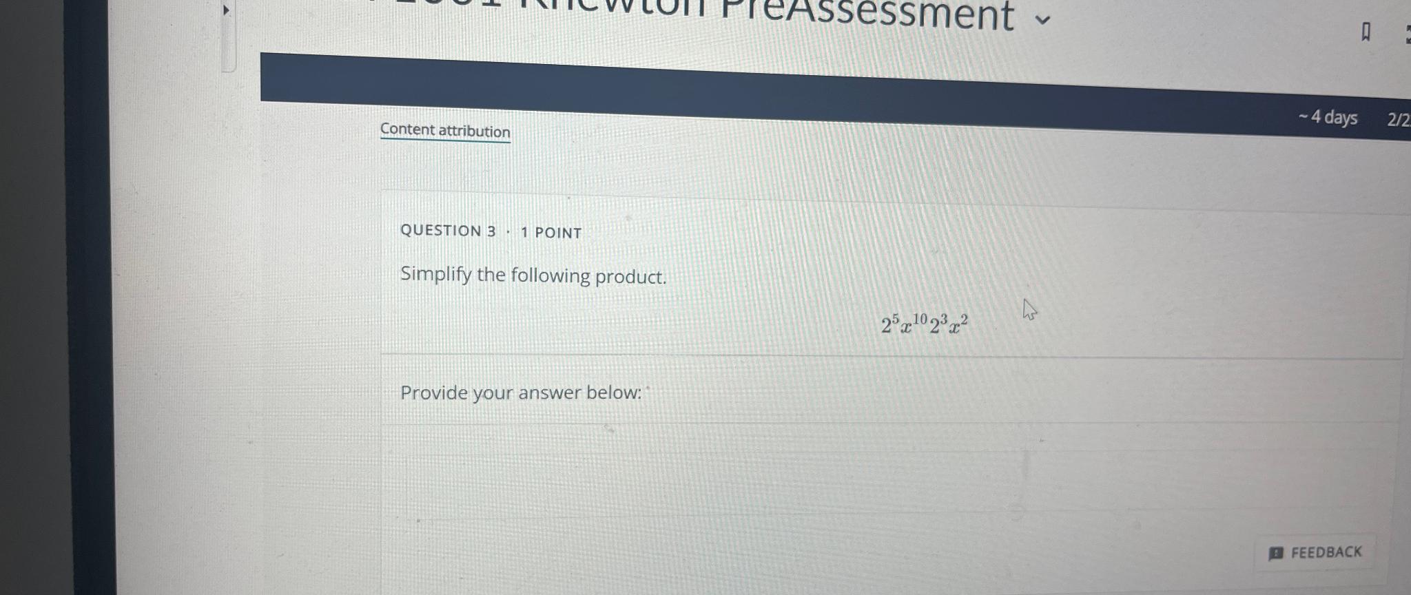 Solved QUESTION 3 - 1 ﻿POINTSimplify the following | Chegg.com