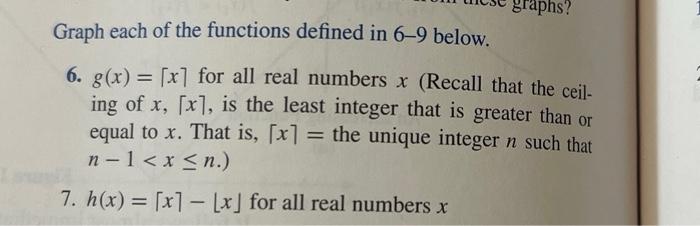 Solved aphs? Graph each of the functions defined in 6-9 | Chegg.com