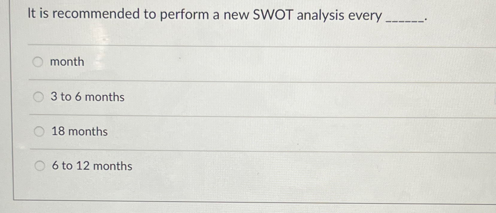 Solved It is recommended to perform a new SWOT analysis | Chegg.com