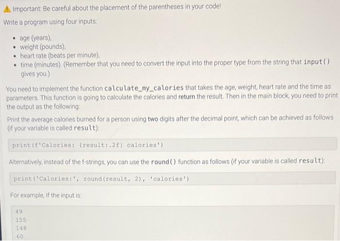 Solved Write a program using four inputs: - age (years). - | Chegg.com