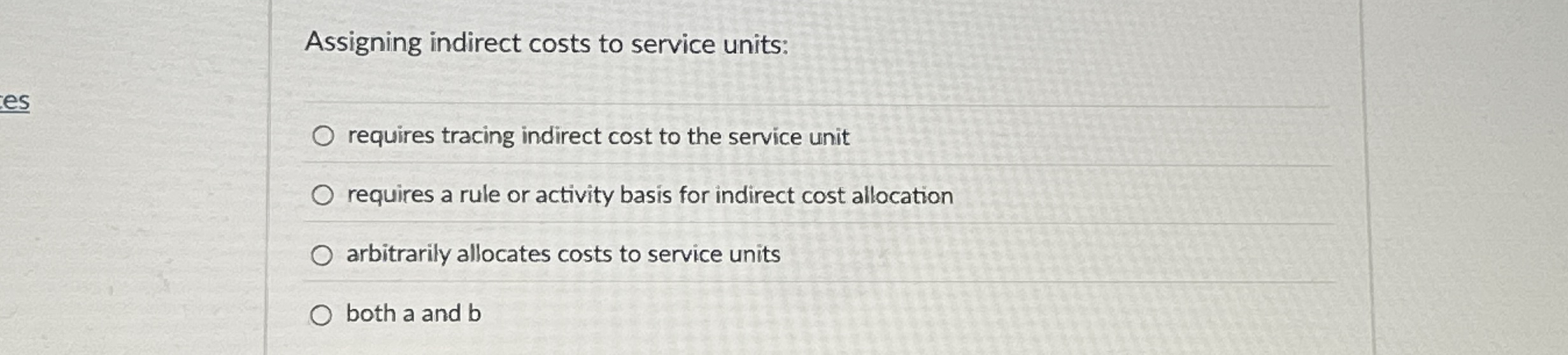 Solved Assigning indirect costs to service units:requires | Chegg.com