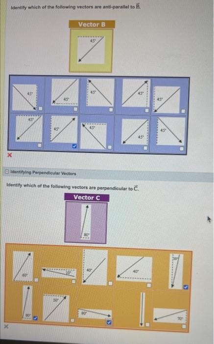 Solved Identify which of the following vectors are | Chegg.com