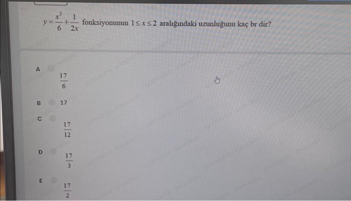 Solved y=6x3+2x1 fonksiyonunun 1≤x≤2 aralığındaki uzunluğunu | Chegg.com