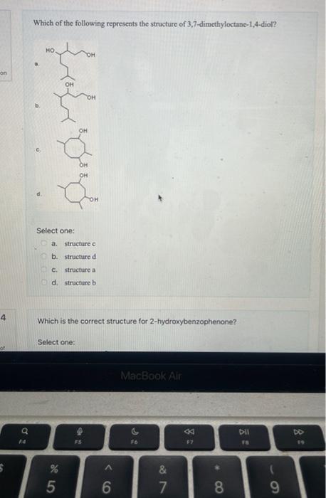 Solved Which of the following represents the structure of | Chegg.com