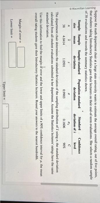 Solved Suppose the math department chair at a large state | Chegg.com