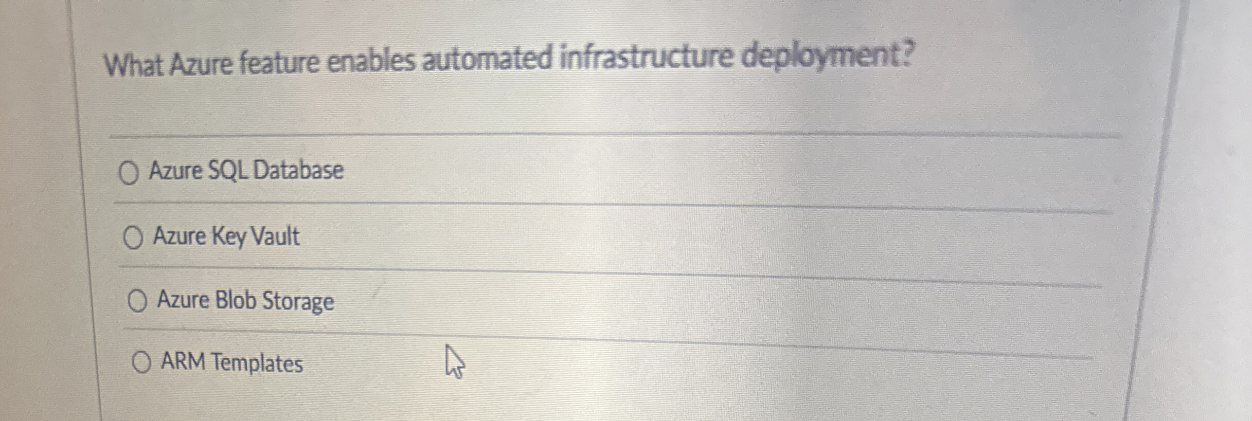 Solved What Azure feature enables automated infrastructure | Chegg.com