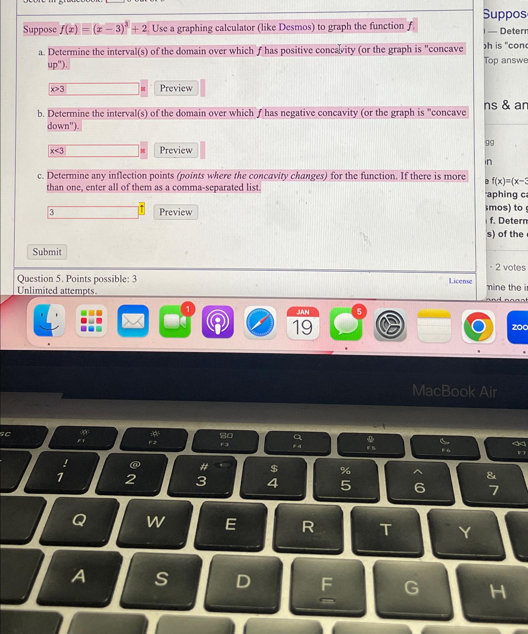 Solved Suppose f(x)=(x-3)3+2. ﻿Use a graphing calculator | Chegg.com