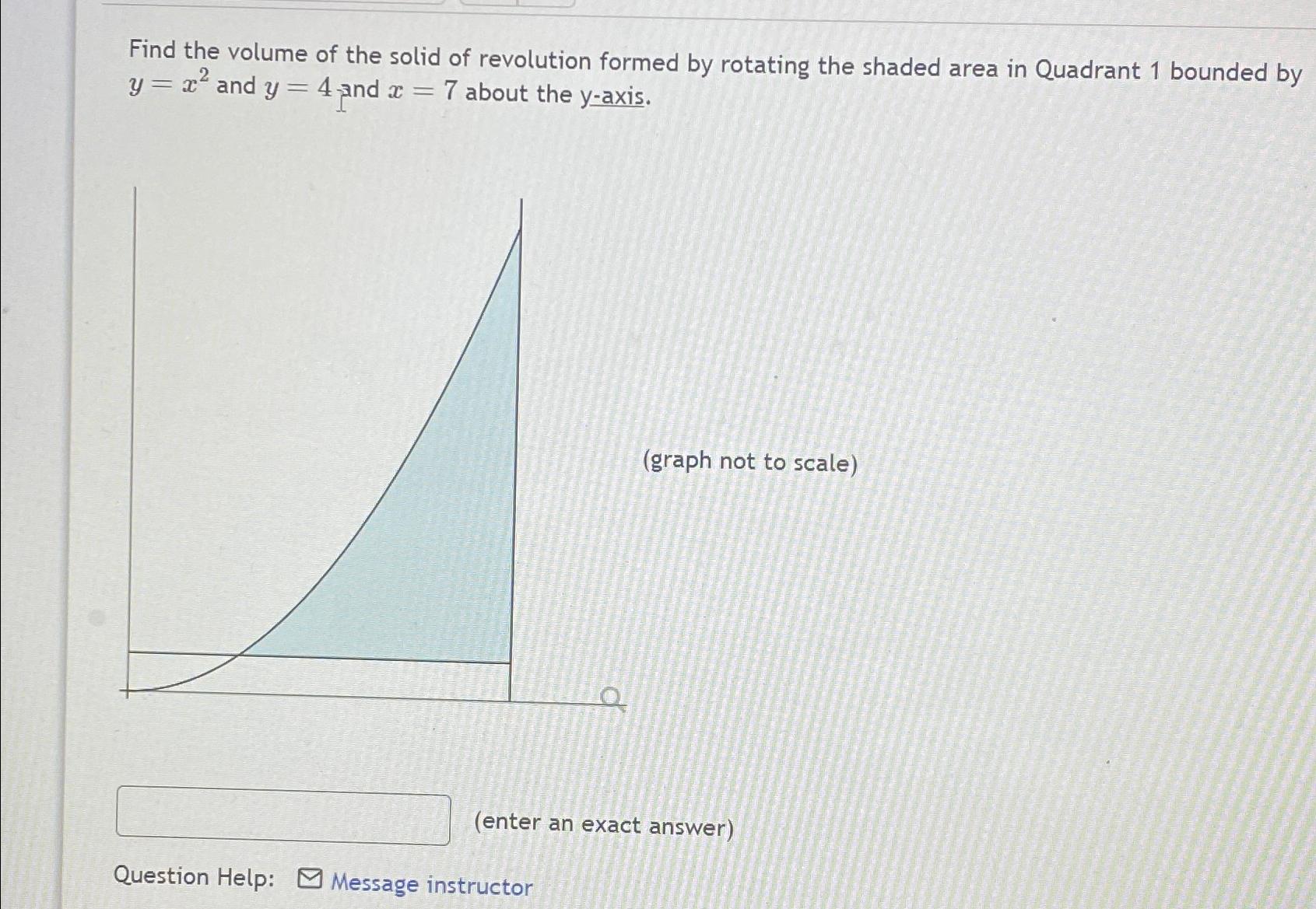 Solved Find the volume of the solid of revolution formed by | Chegg.com