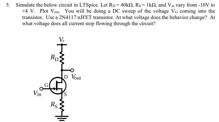 Solved 5. Simulate the below circuit in LTSpice. Let | Chegg.com
