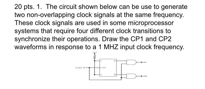 Solved 20 pts. 1. The circuit shown below can be use to | Chegg.com