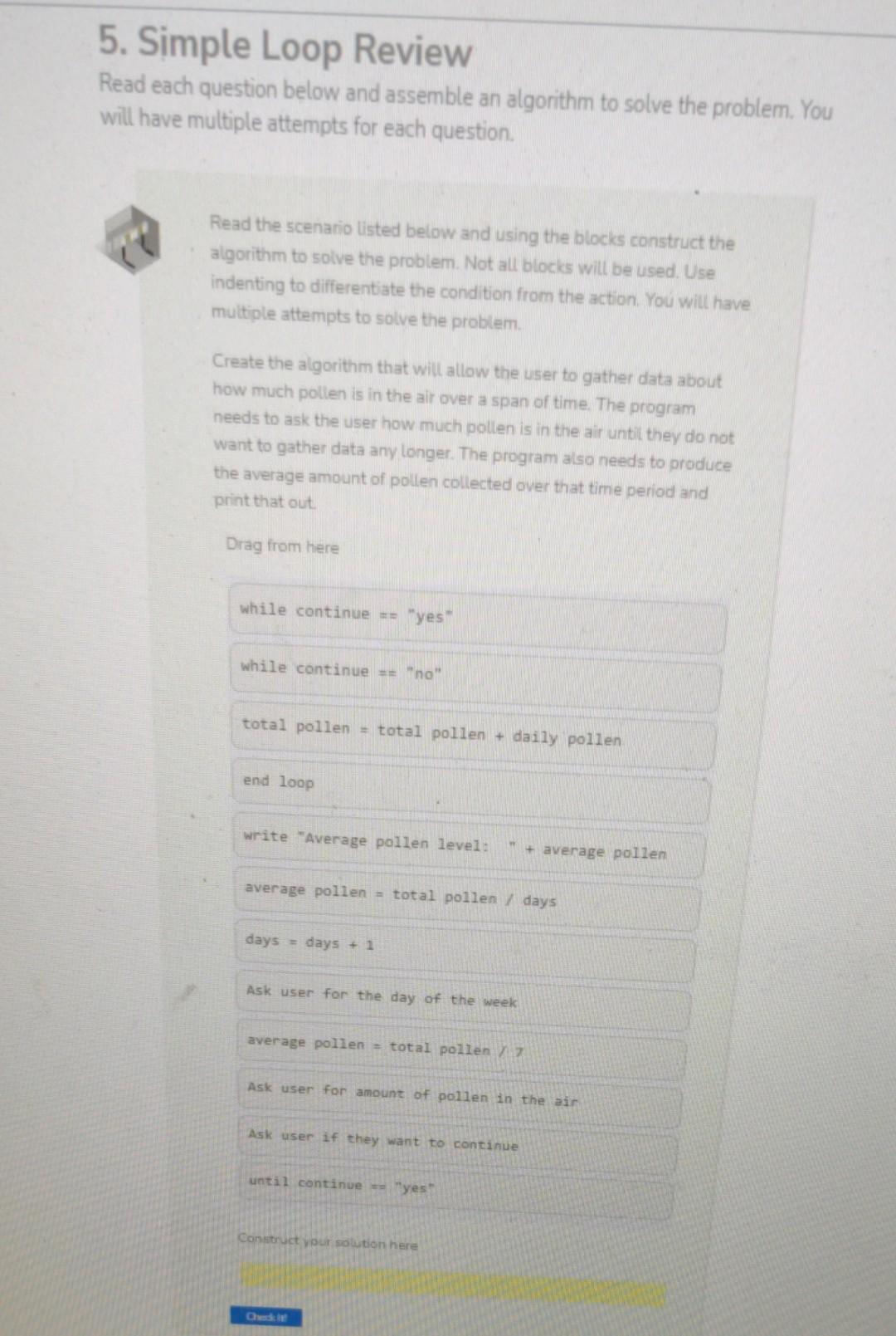 Solved 5. Simple Loop Review Read each question below and | Chegg.com