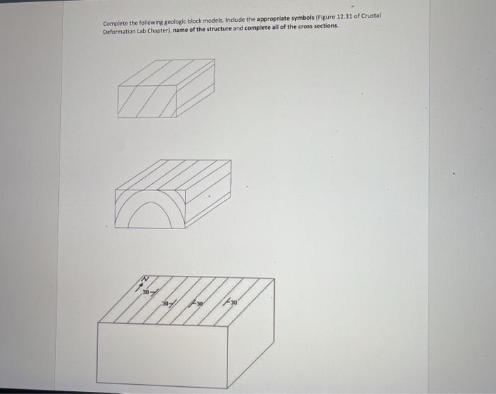 Solved Complete the following geologic block models. Include | Chegg.com
