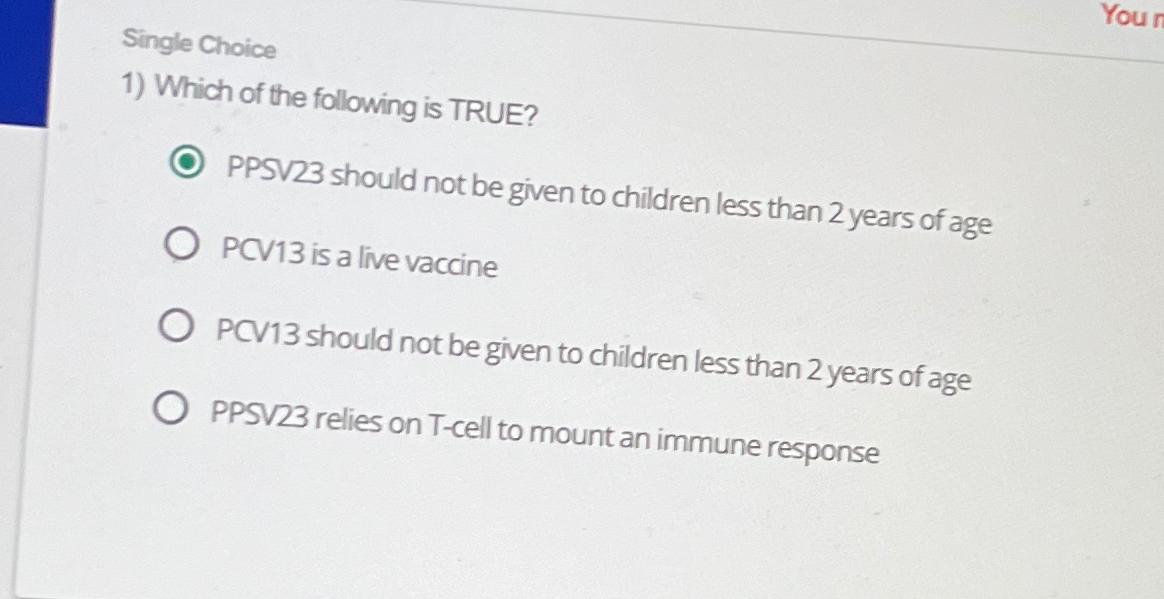 Solved Single ChoiceWhich of the following is TRUE?PPSV 23 | Chegg.com