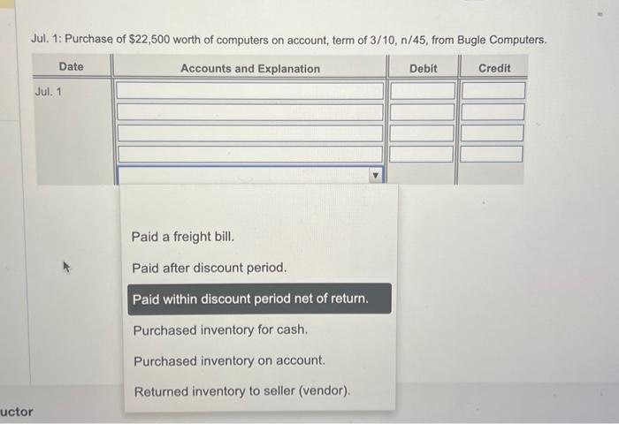 Solved Transactions \begin{tabular}{ll} \hline July 1 & | Chegg.com